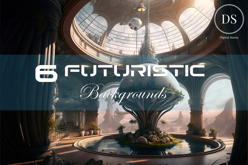 6 Futuristic Backgrounds , Six Digital Matte Paintings, Future World ...