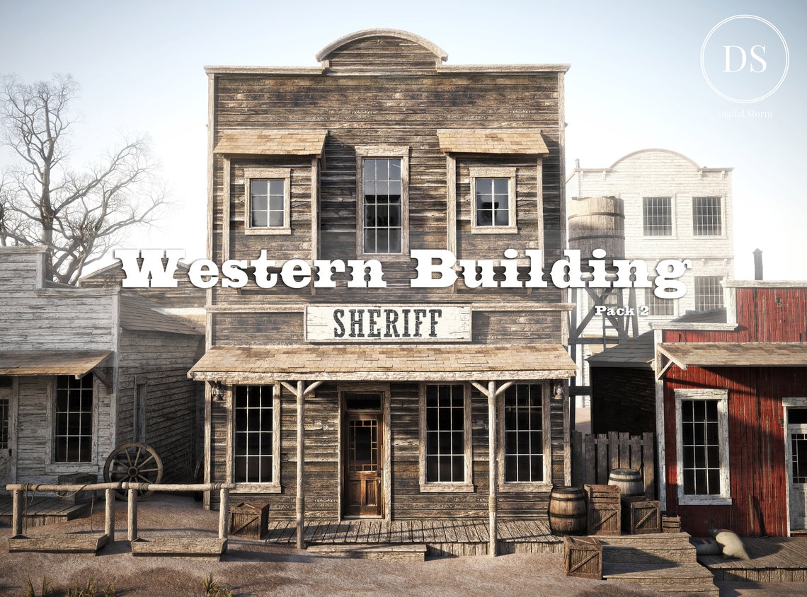 Western Town Old Building Backgrounds . Wild West Collection Backdrops ...