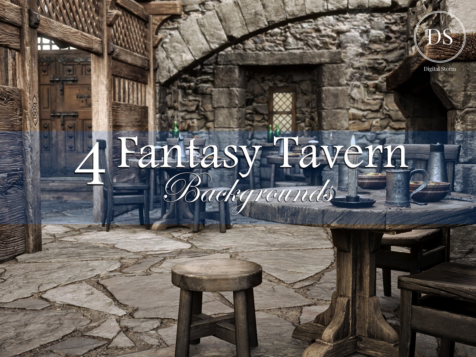 Fantasy Tavern Backgrounds. Medieval Bar Backdrops. Middle Ages ...