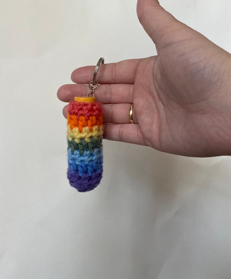 Chapstick Holder Keychain Pastel Rainbow Pride Flag - Etsy UK