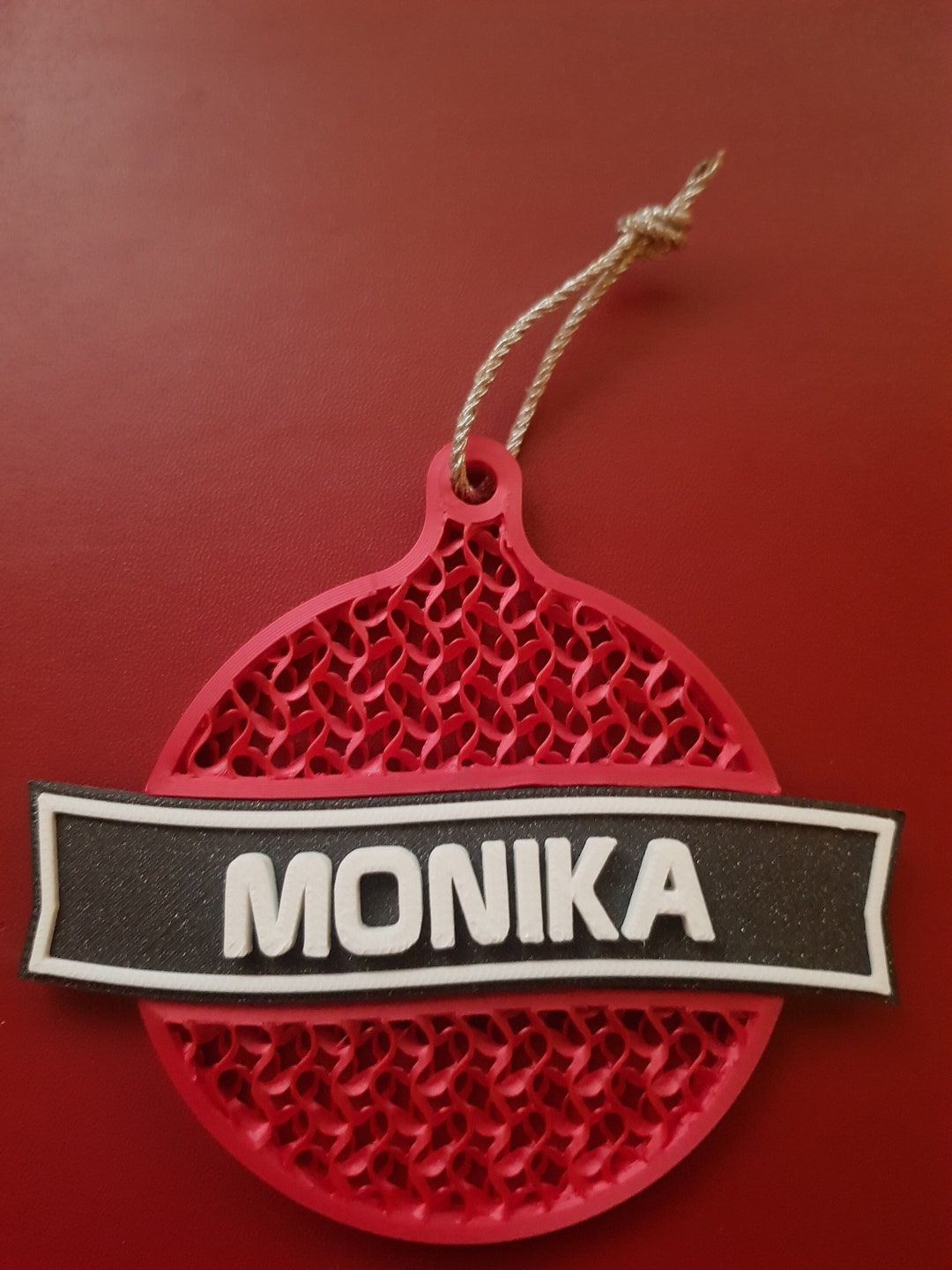 Customised Name Christmas Decoration Bauble 3D Printed Tree Decoration ...