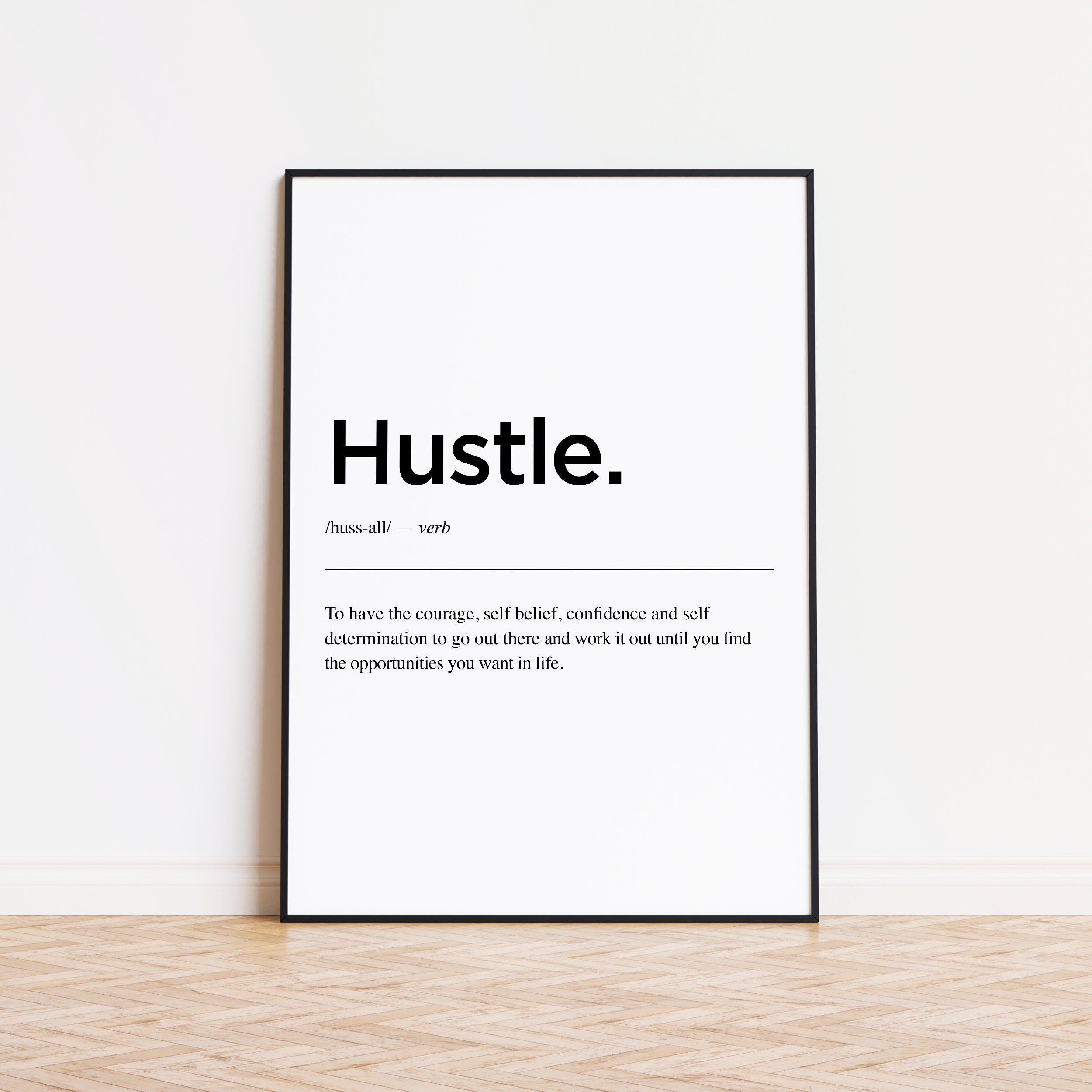 Hustle Definition Office Wall Art Home Office Prints - Etsy