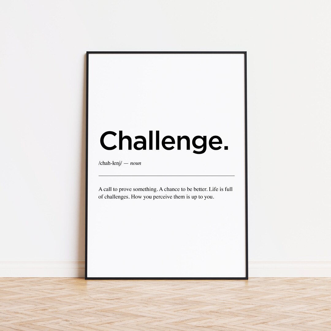 Challenge Definition Office Wall Art Home Office Print - Etsy
