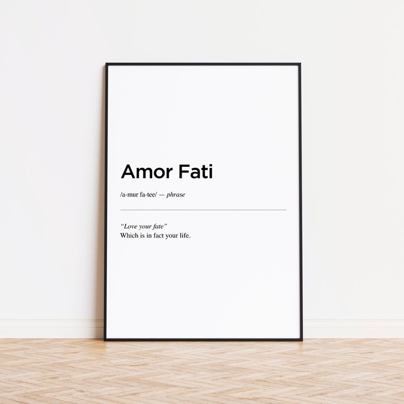 Amor Fati Definition Amor Fati Print Stoic Reflection - Etsy