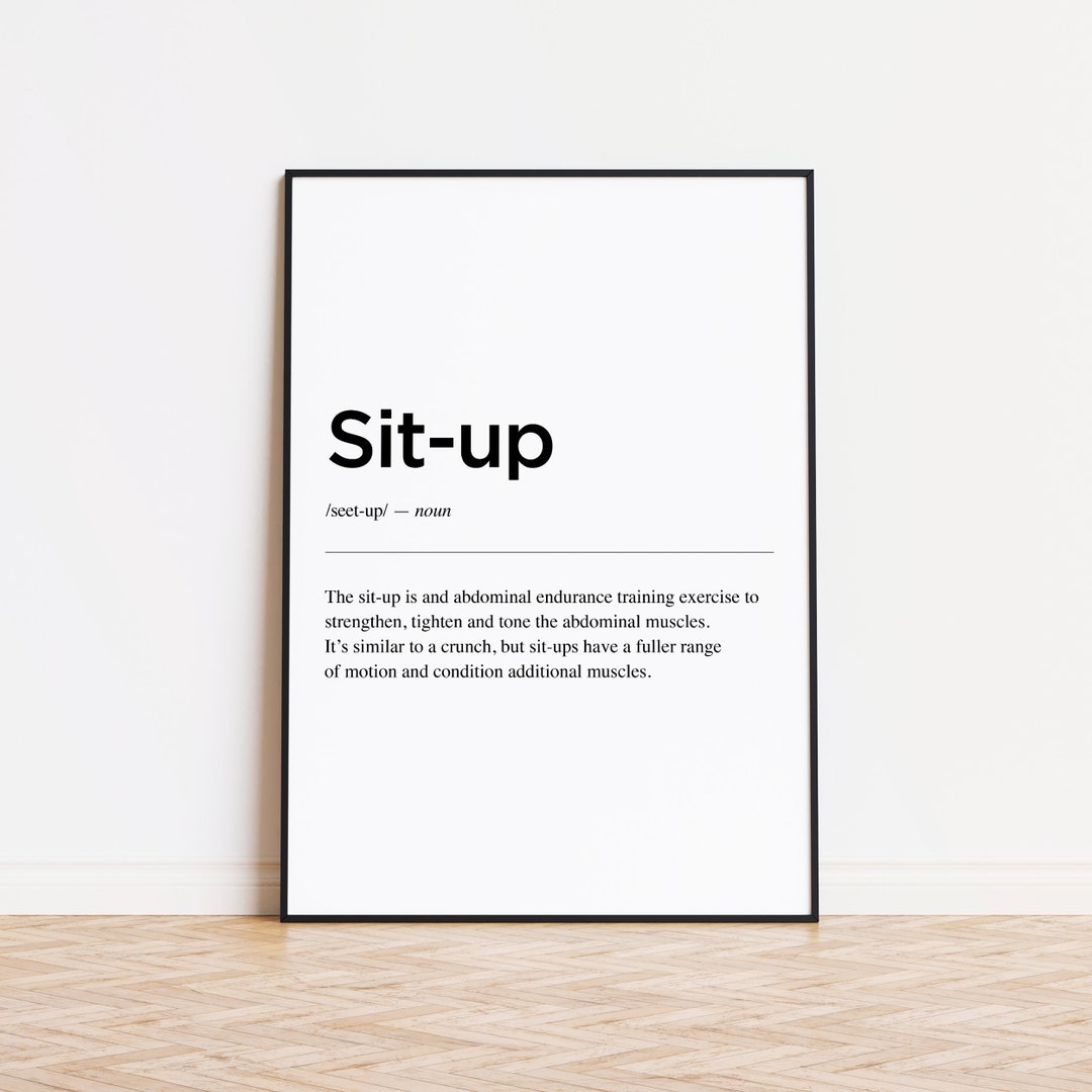 Sit-up Definition Prints Home Gym Decor Fitness Prints - Etsy