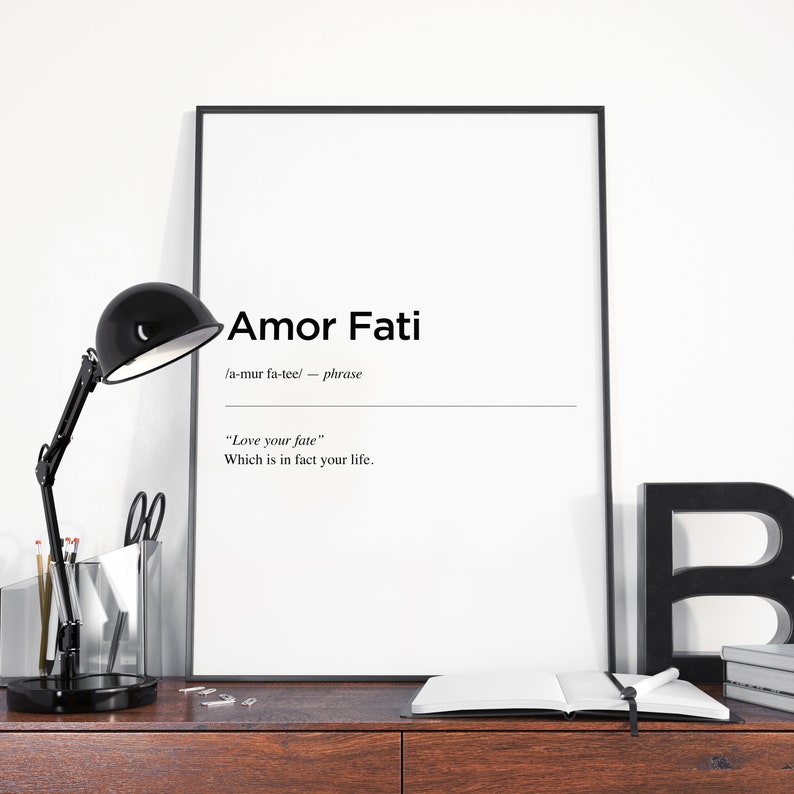 Amor Fati Definition Amor Fati Print Stoic Reflection - Etsy
