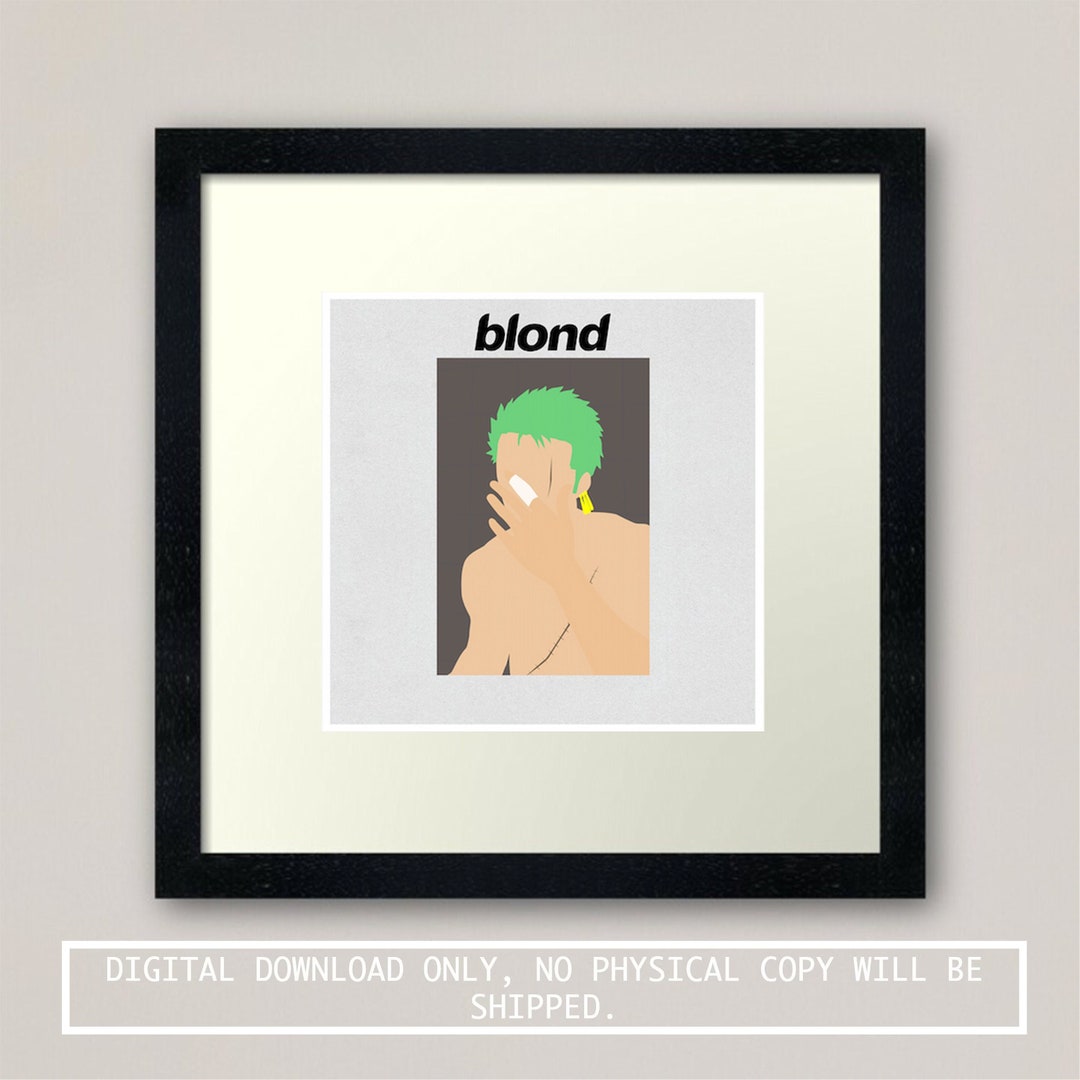 One Piece X Frank Ocean Zoro on Blond Album Cover, Digital Print. - Etsy