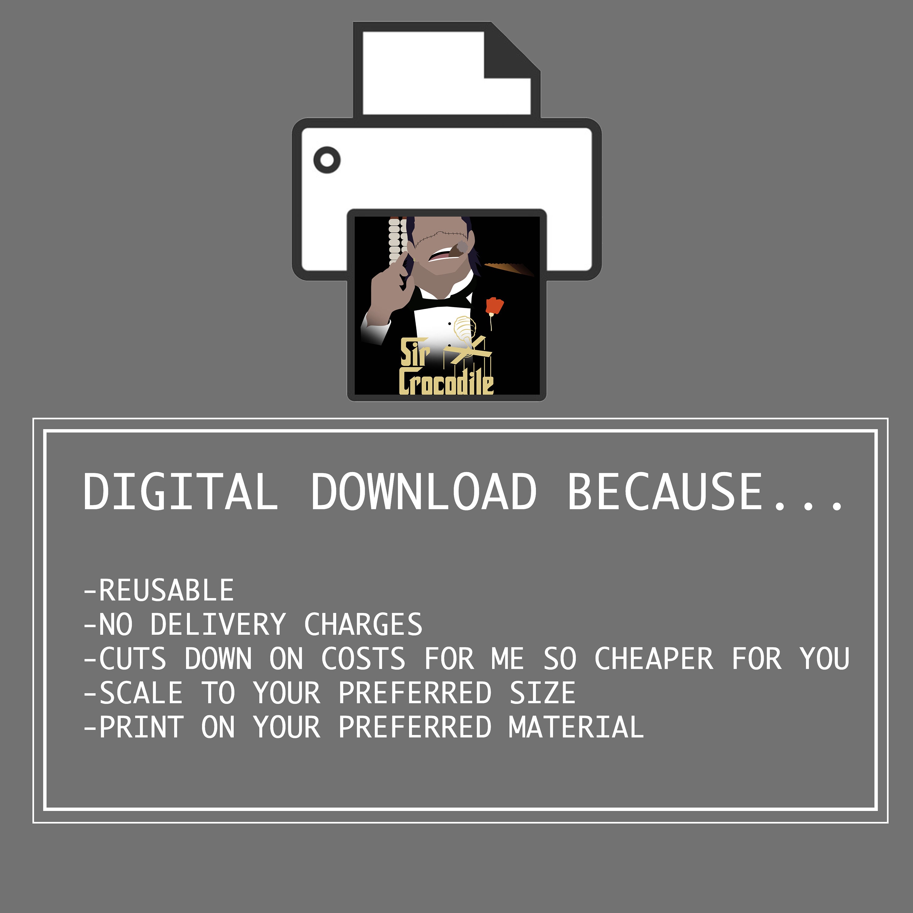 One Piece X the Godfather, Crocodile on the Godfather Movie Poster ...