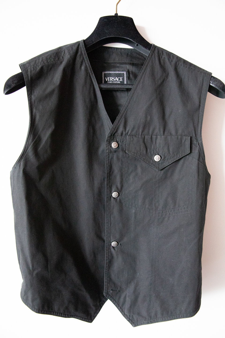 Men's 90's Vintage Versace Vest - Etsy