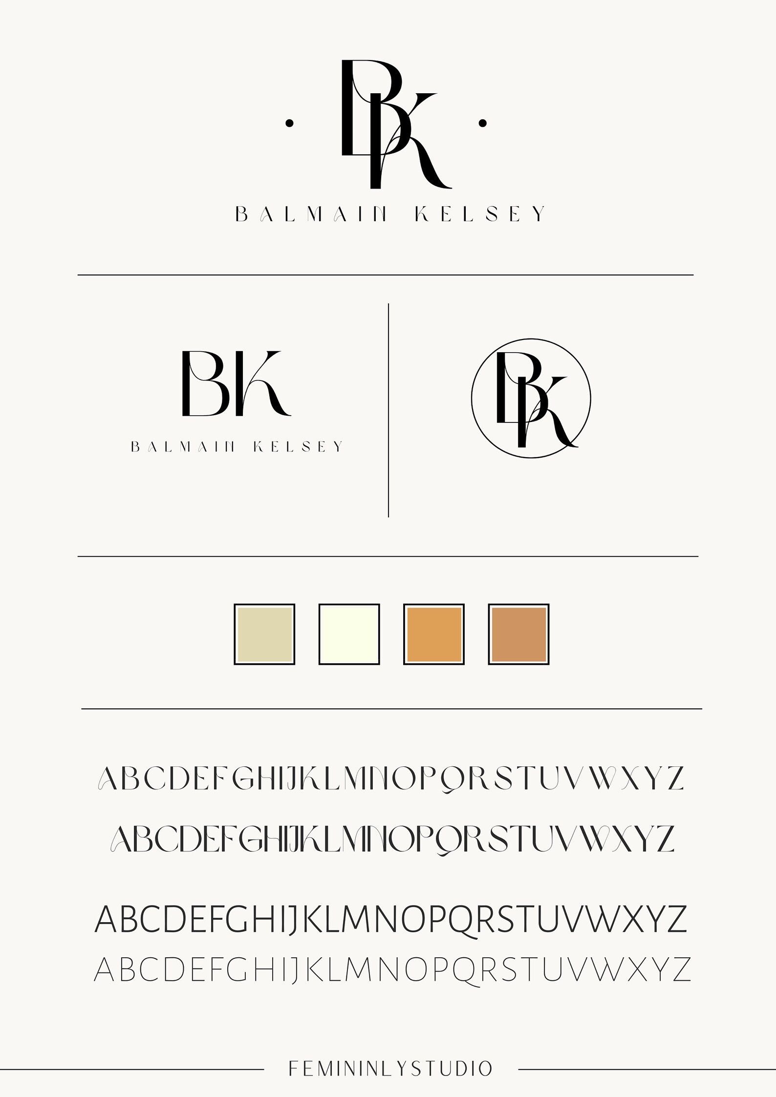 Premade Logo Set, Branding Kit, Text Logo, Modern Logo, Minimalist Logo ...