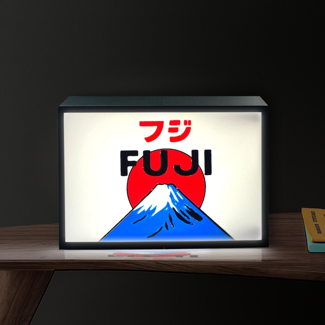 Mount Fuji Lightbox: 3D Printed Japanese Wall Art, USB Powered Japan ...