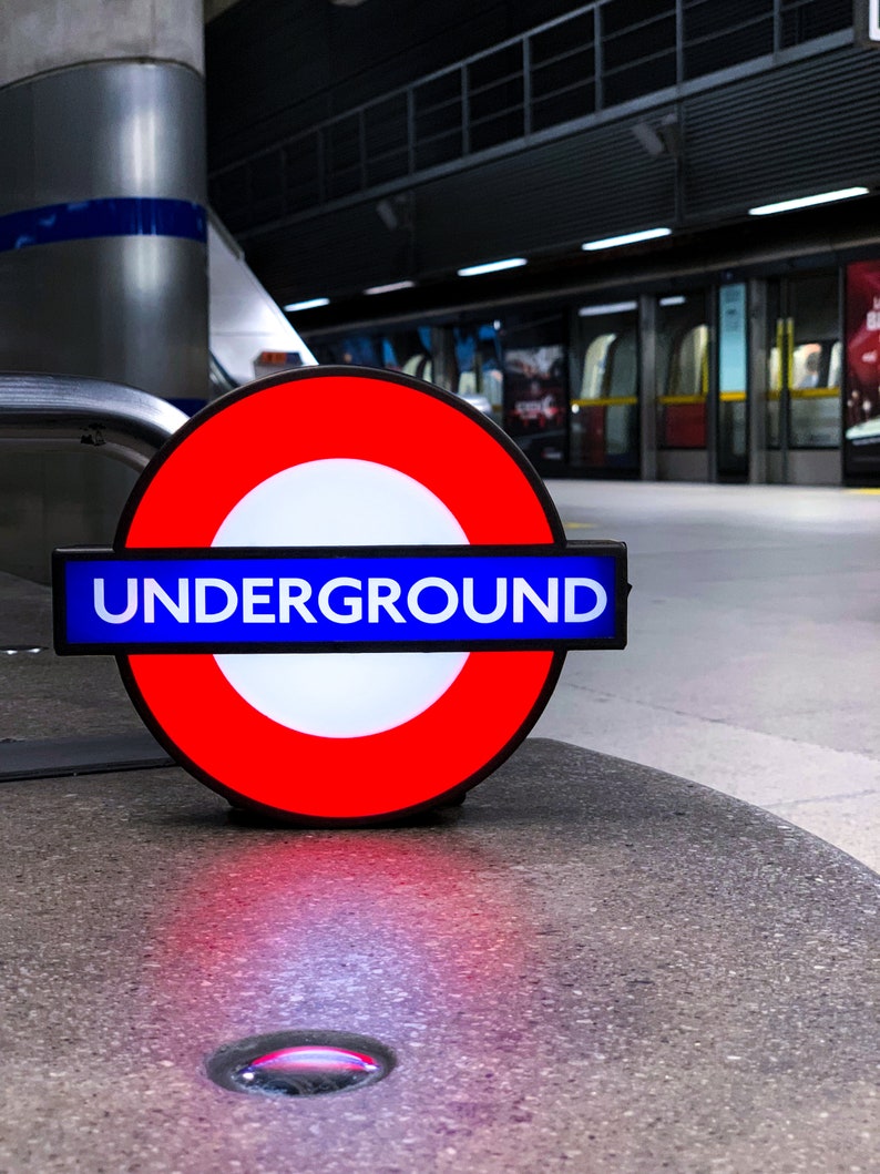 Mini Underground Lightbox 5 Inserts – London Tube LED Light, Wall Decor ...