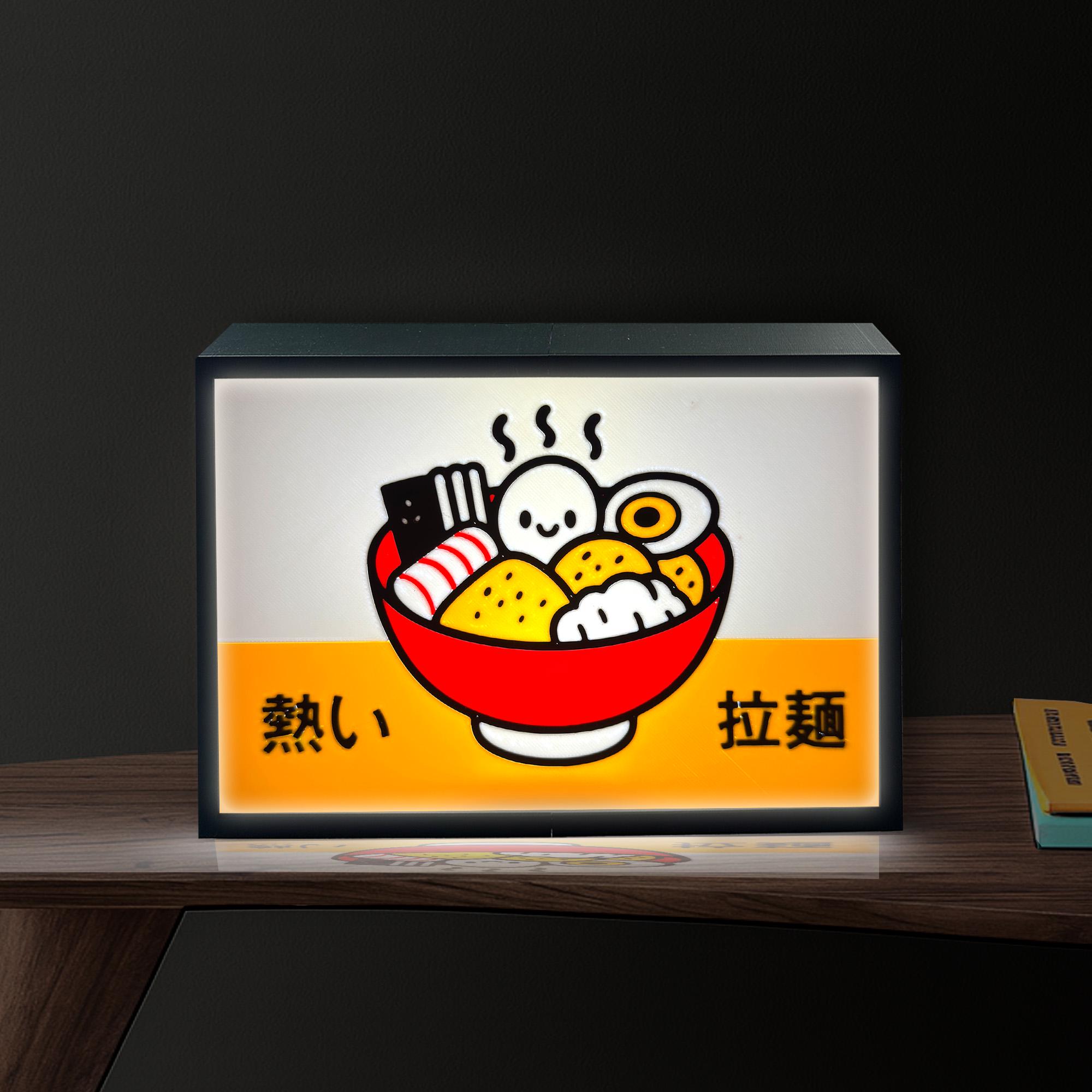Japanese Ramen Lightbox: 3D Printed Noodle Sign, Japan Decor - Etsy
