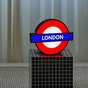 Mini Underground Lightbox 5 Inserts – London Tube LED Light, Wall Decor ...