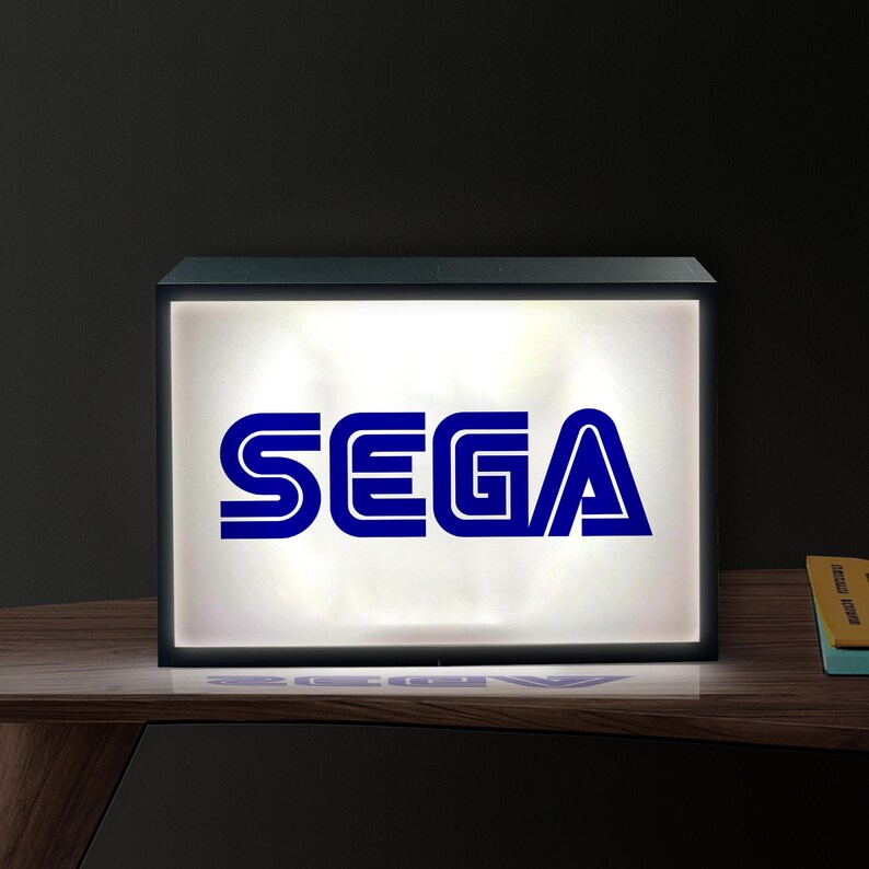 Sega Lightbox: 3D Printed LED Light up Wall Art Japan Decor Wall Art - Etsy