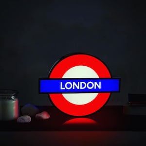 Mini Underground Lightbox 5 Inserts – London Tube LED Light, Wall Decor ...