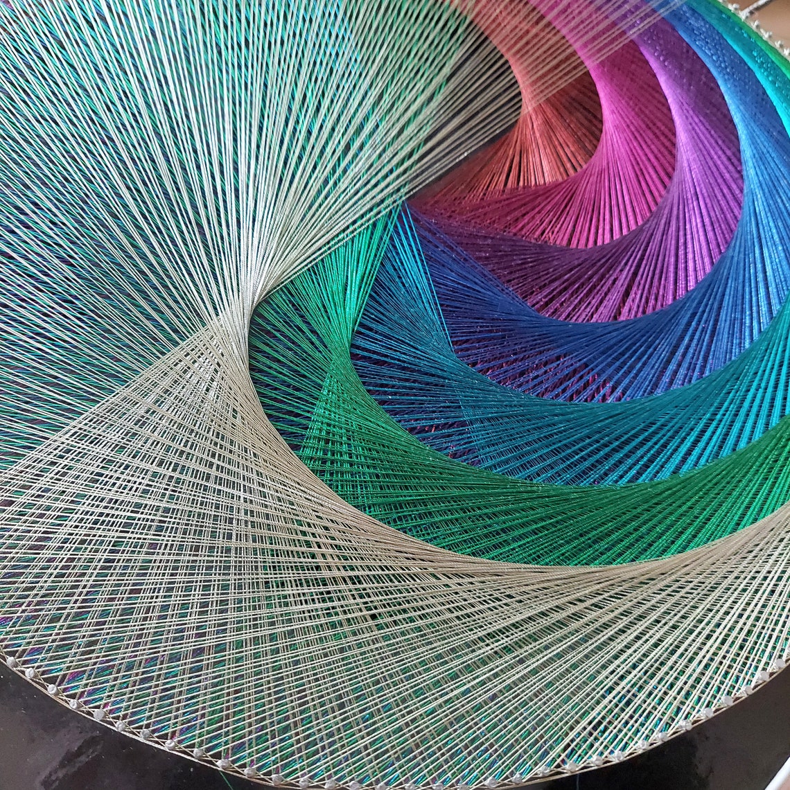 Rainbow Mandala String Art Wall Decor Personalised Gift - Etsy