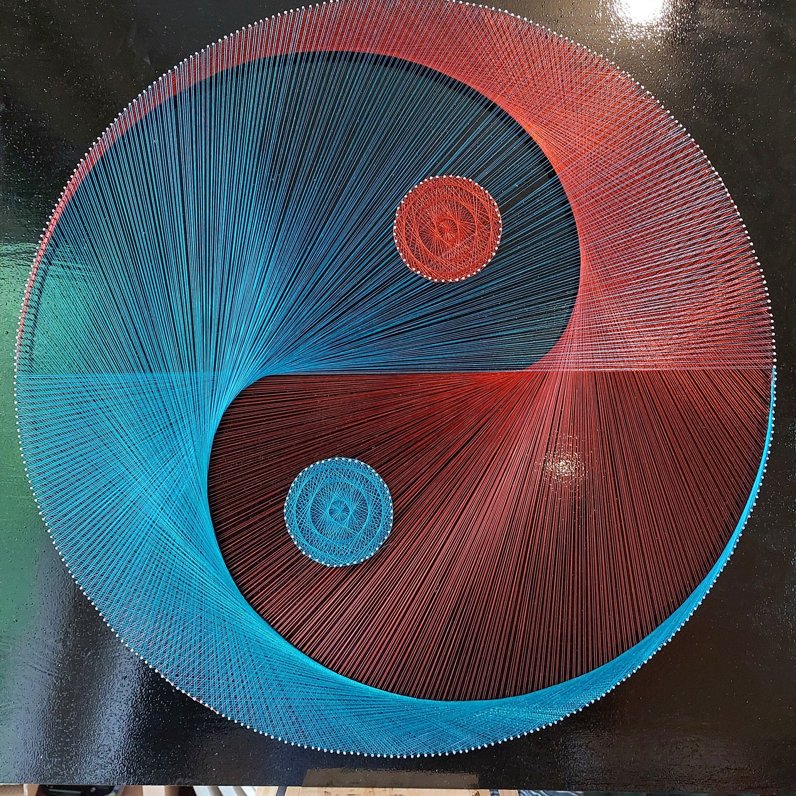 Yin Yang Wall Decor, 3D String Art Sacred Geometry Wall Art, Couples ...