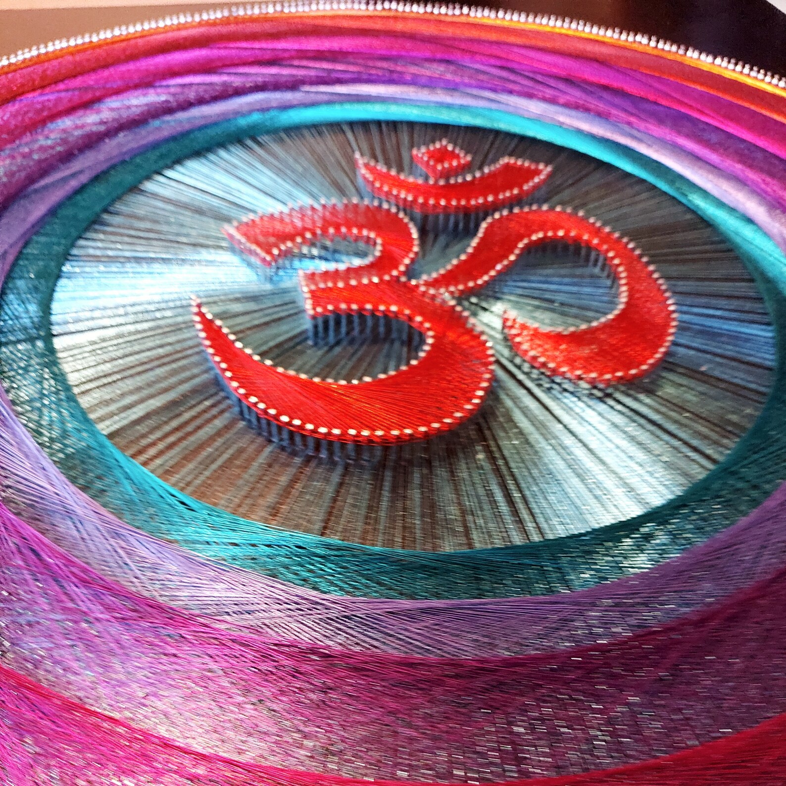 Sacred Om Wall Decor, 3D String Art Mandala Spiritual Meditative Yoga ...