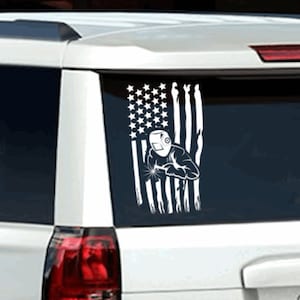 U.S. Welder Flag Vertical Truck Decal American Welder Decal - Etsy