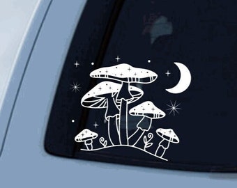Mushroom Car Decal | Etsy