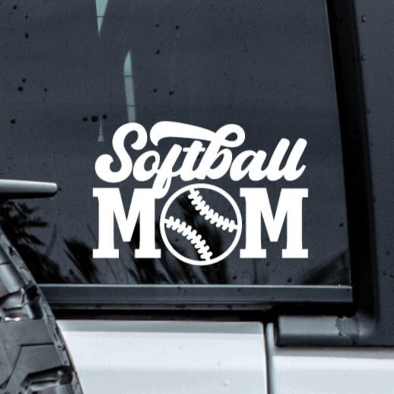 Softball Car Decal - Etsy