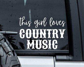 Country Music Decal | Etsy