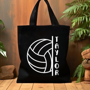 Personalized Volleyball Tote Bag: Custom Name - Etsy