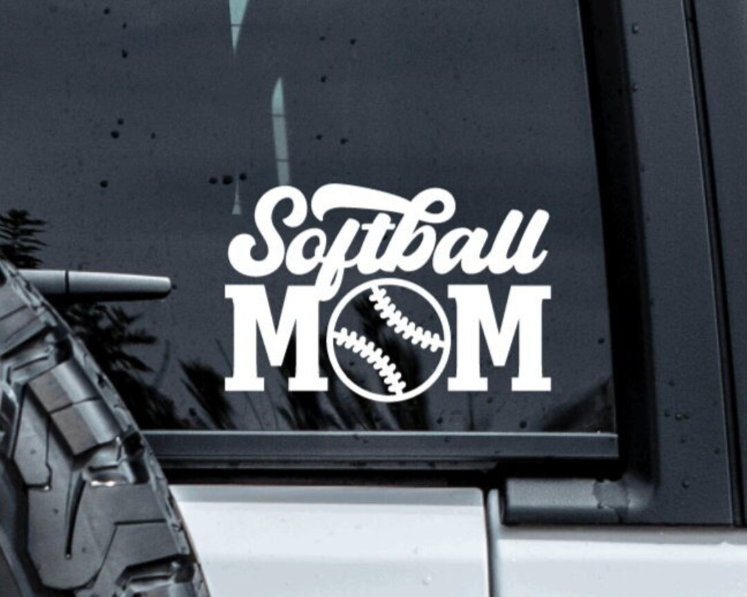 Softball Mom Decal, Softball Mama Decals, Softball Mom Sticker ...