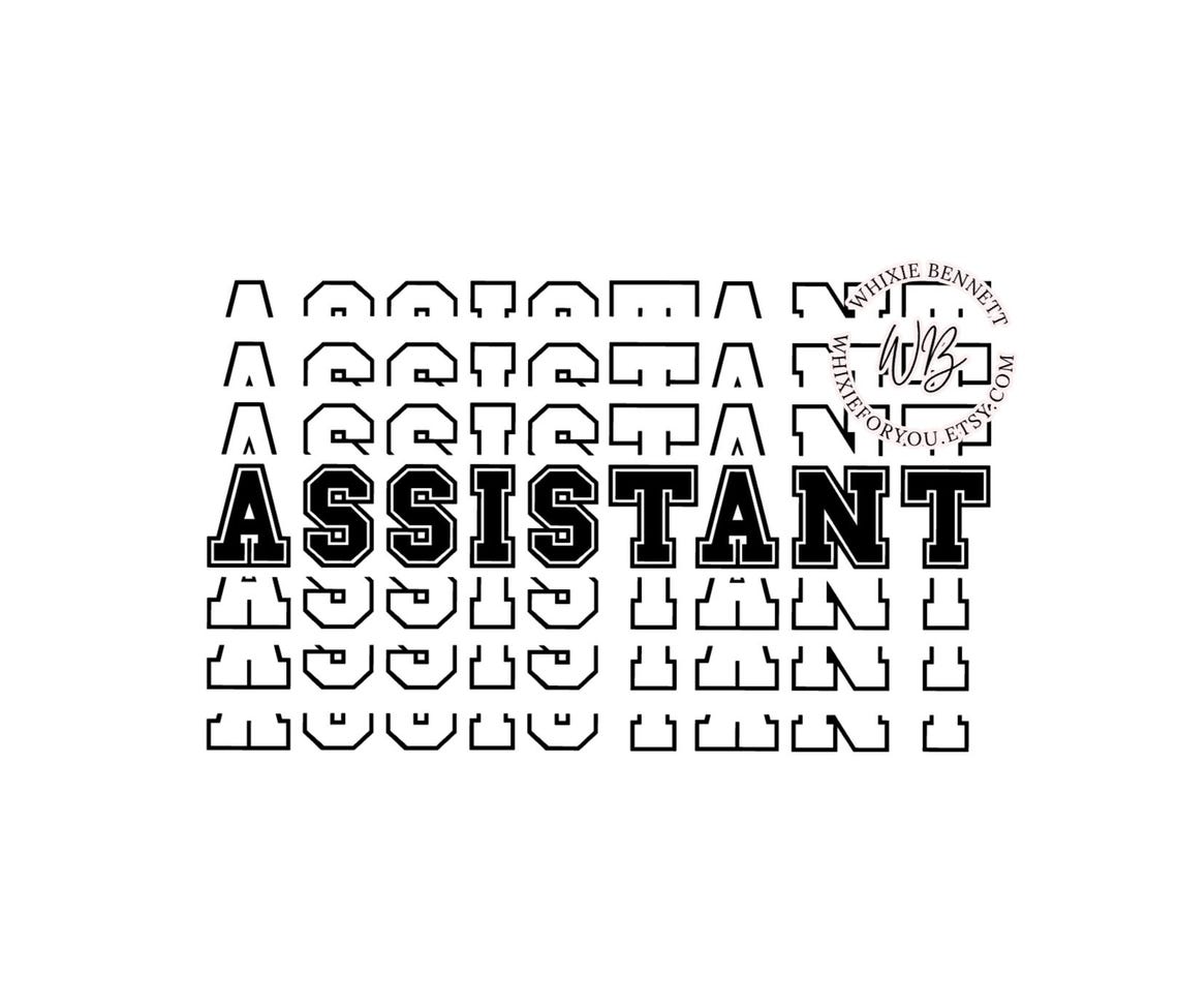 Assistant Coach Font, SVG PNG Cut File (digital Download) - Etsy