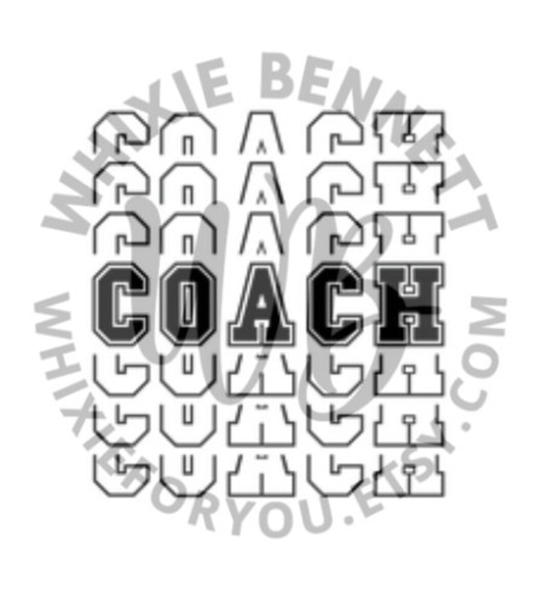 Coach PNG, Coach SVG, Coach Cut File, Coach Athletic Font PNG - Etsy Canada