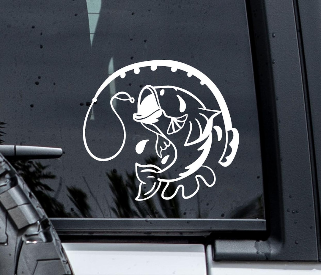 Bass Fishing Decal: Car Window Vinyl Sticker - Etsy