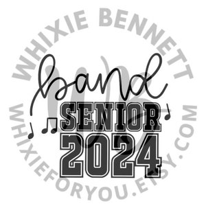 Band 2024 PNG Design Band Senior 2024 SVG Design Band Shirt Class of ...