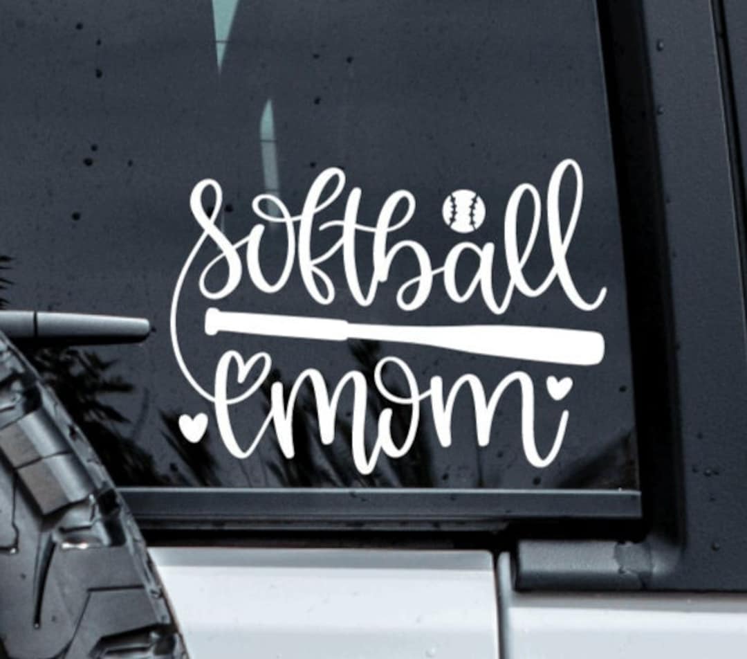 Softball Mom Decal, Softball Mama Decals, Softball Mom Sticker ...