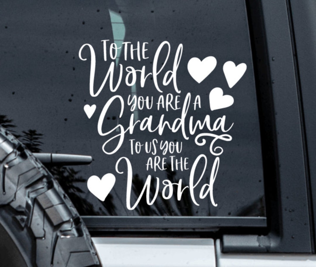 Grandma Car Decal, Best Grandma Decal, Gift for Her, Nini Decal, Mimi ...