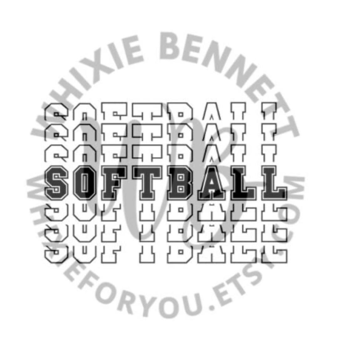 Softball PNG, Softball SVG, Softball Athletic Font PNG, Softball ...