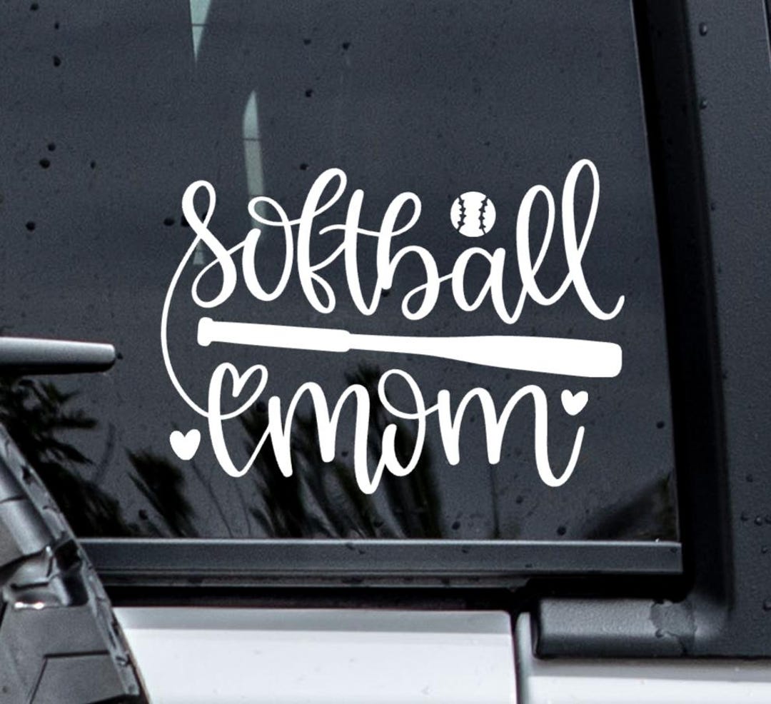 Softball Mom Decal, Softball Mama Decals, Softball Mom Sticker ...