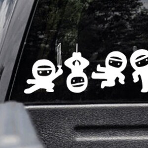 Ninja Family Car Decal, Ninja Decals, Family Decals, Ninja Family ...