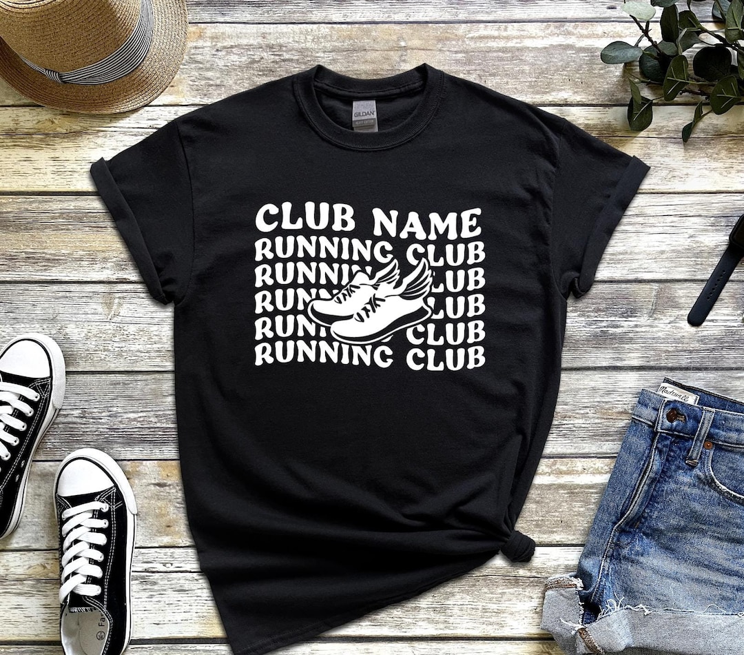 Running Club With Club Name Shirt - Custom Running Club T-shirt ...