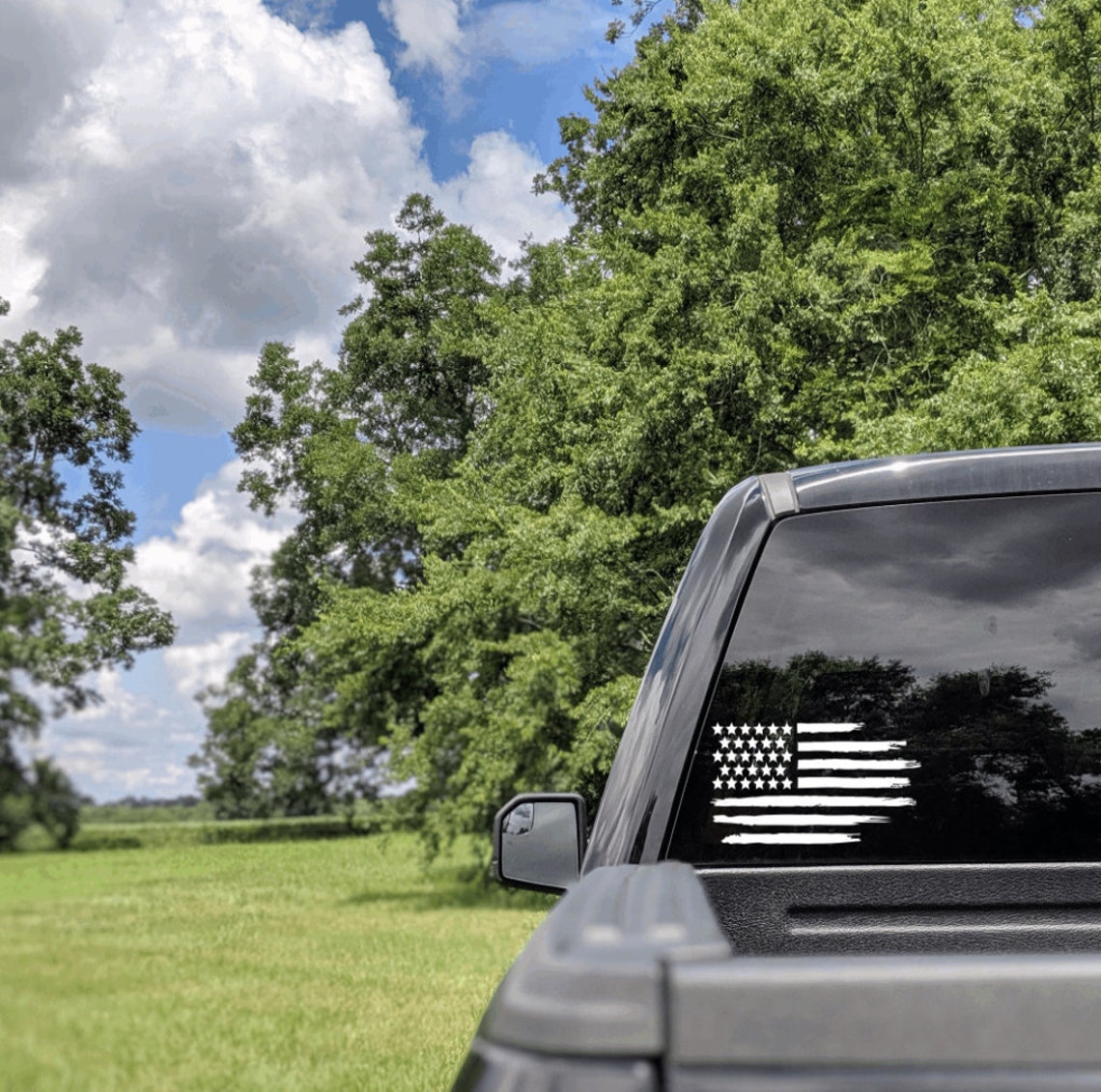 U.S. Flag Tattered American Flag Decal USA Flag Truck - Etsy