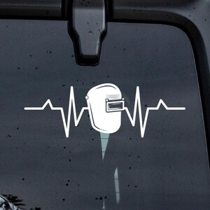 Welding Heartbeat Decal: Welder Life Car/truck Window Sticker - Etsy