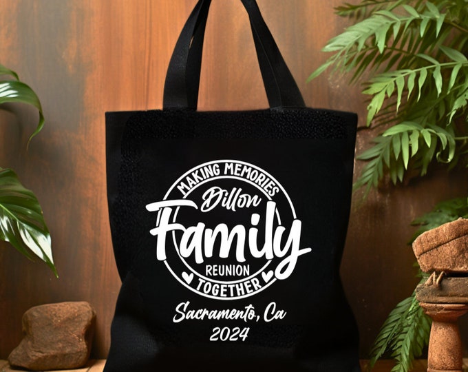 Family Reunion Bags Personalized Reunion Favor Bags Family Reunion Gift ...