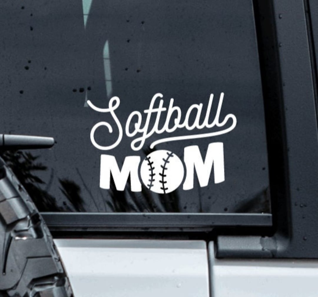 Softball Mom Decal, Softball Mama Decals, Softball Mom Sticker ...