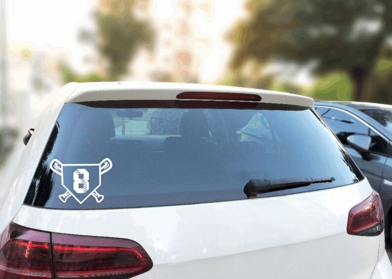 Custom Jersey Number in Home Plate Decal Baseball Decals - Etsy