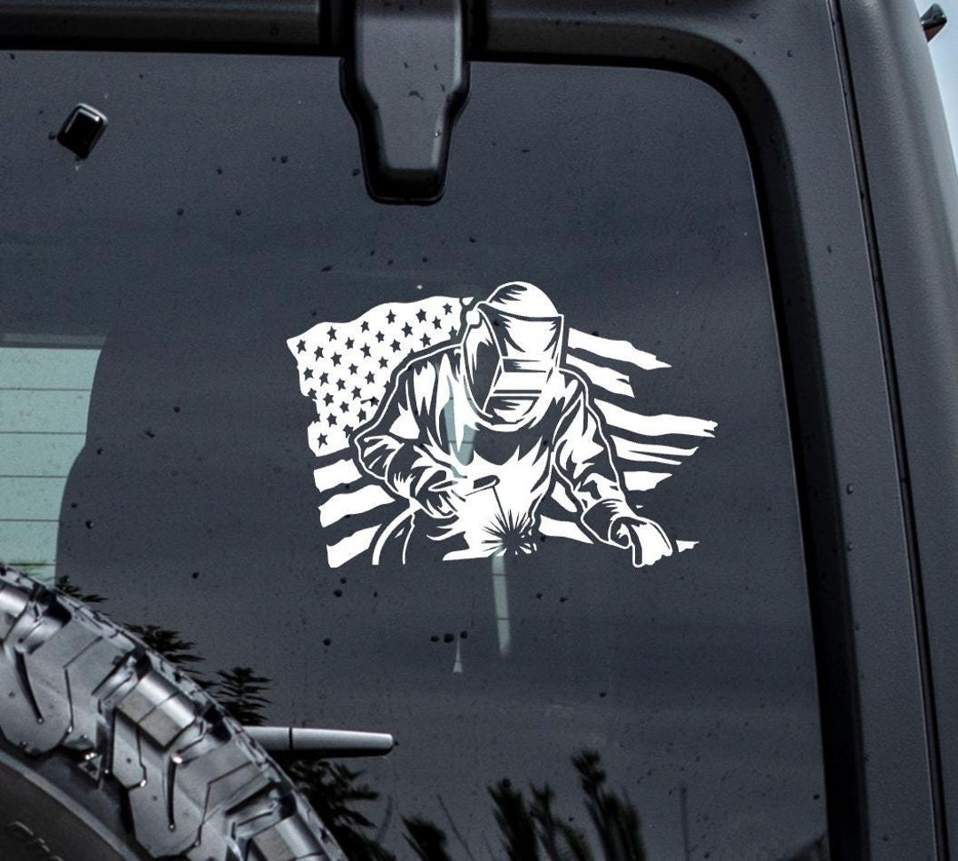 U.S. Welder Flag, Welding American Flag, USA Flag, Welding Truck Decal ...
