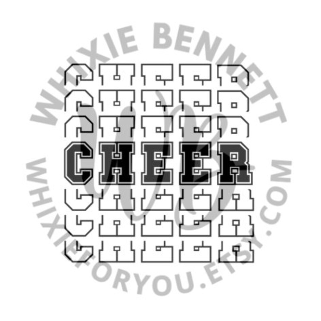 Cheer PNG, Cheer SVG, Cheer Athletic Font PNG, Cheer Stacked Font Svg ...