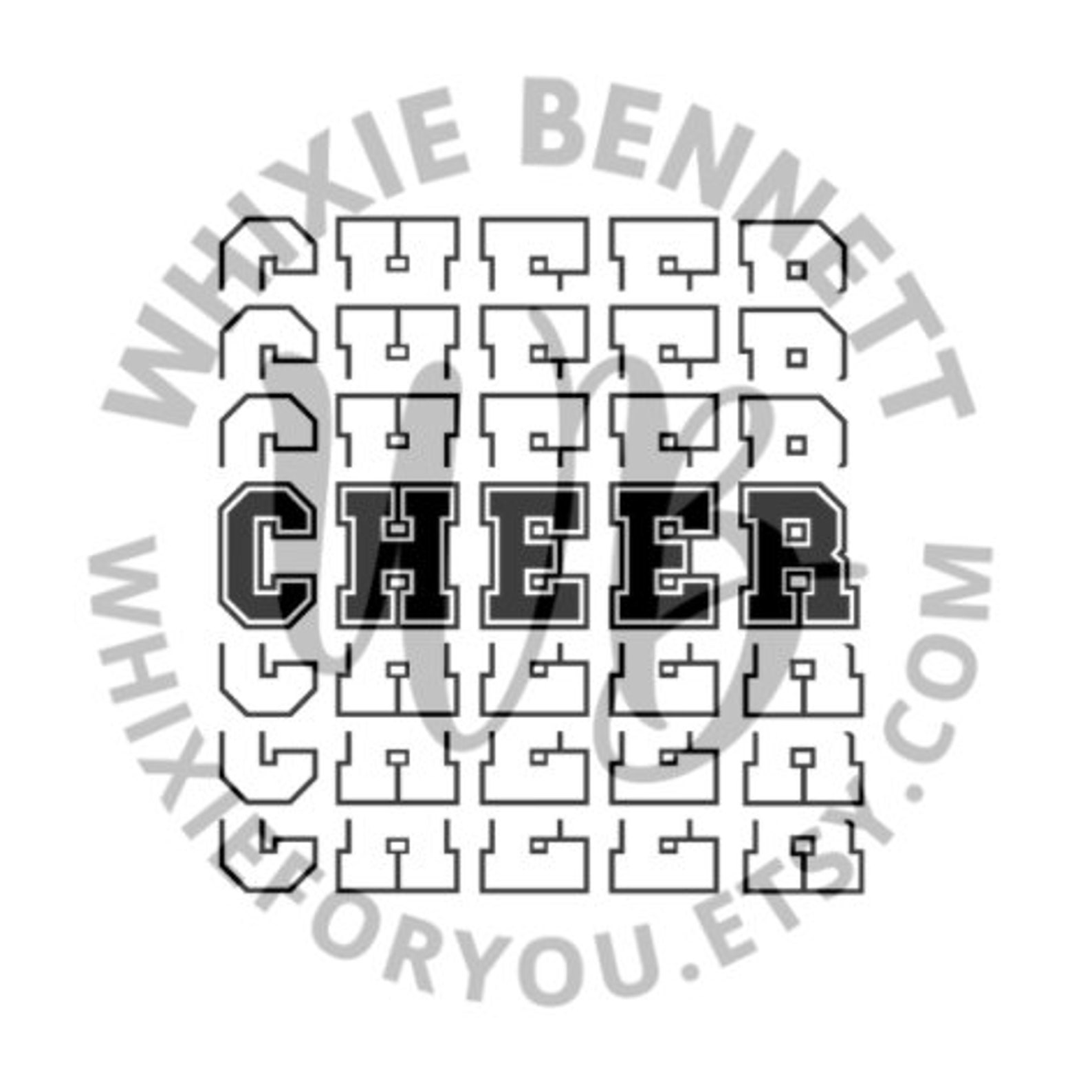 Cheer PNG Cheer SVG Cheer Athletic Font PNG Cheer Stacked - Etsy