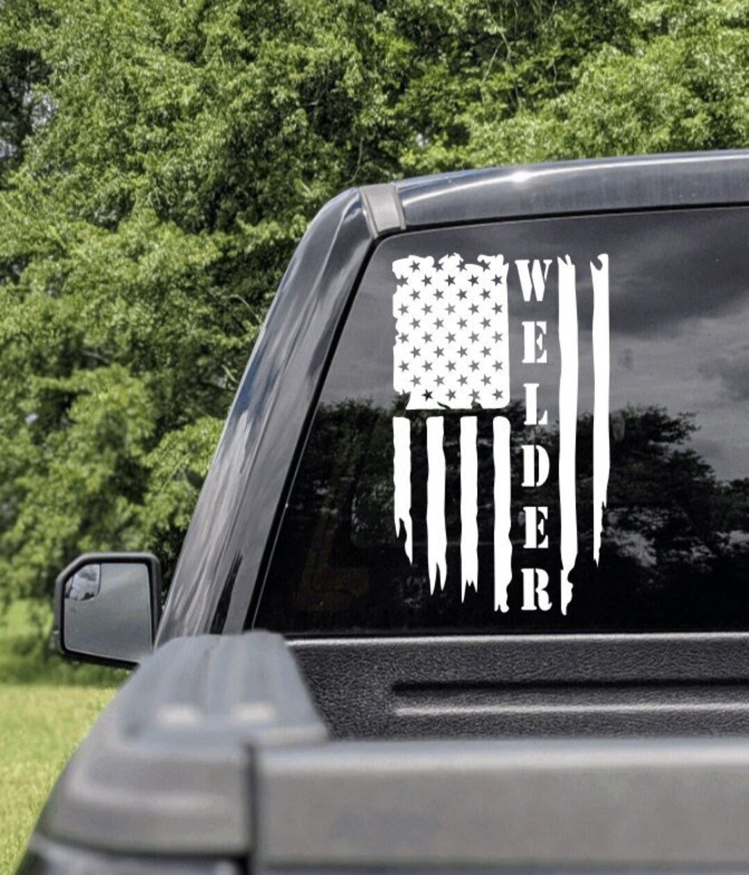 Welder American Flag Car Decal: USA Welding Window Sticker - Etsy