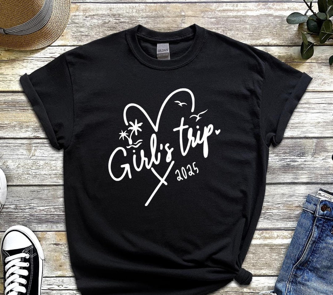 Girls Trip Shirt - Girls Trip 2025 Heart Shirt - Caribbean Girls Trip ...