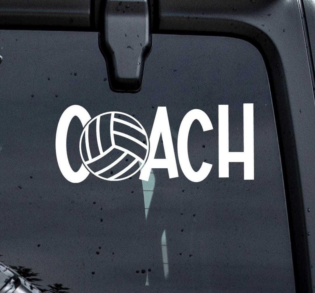 Volleyball Coach Decal, Coach Ever Vinyl Sticker - Etsy